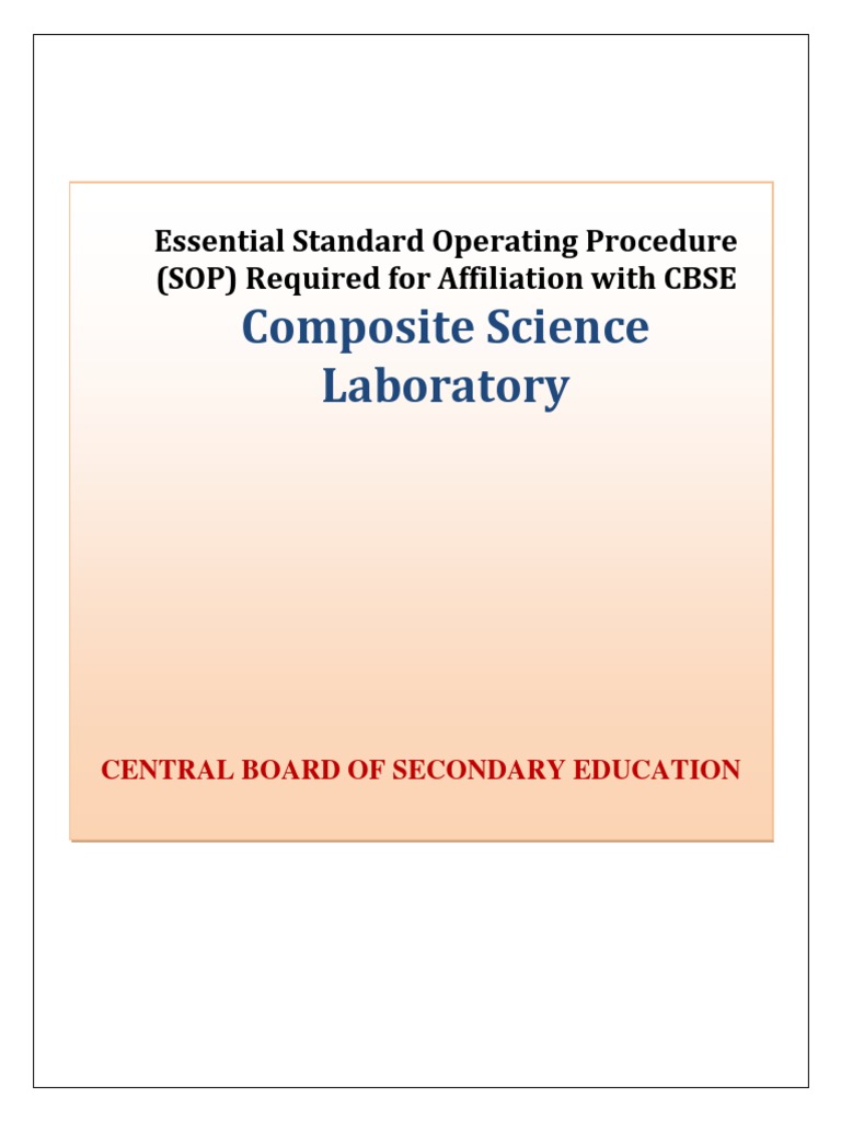 Composite Science Lab SOP | PDF | Home & Garden | Science & Mathematics