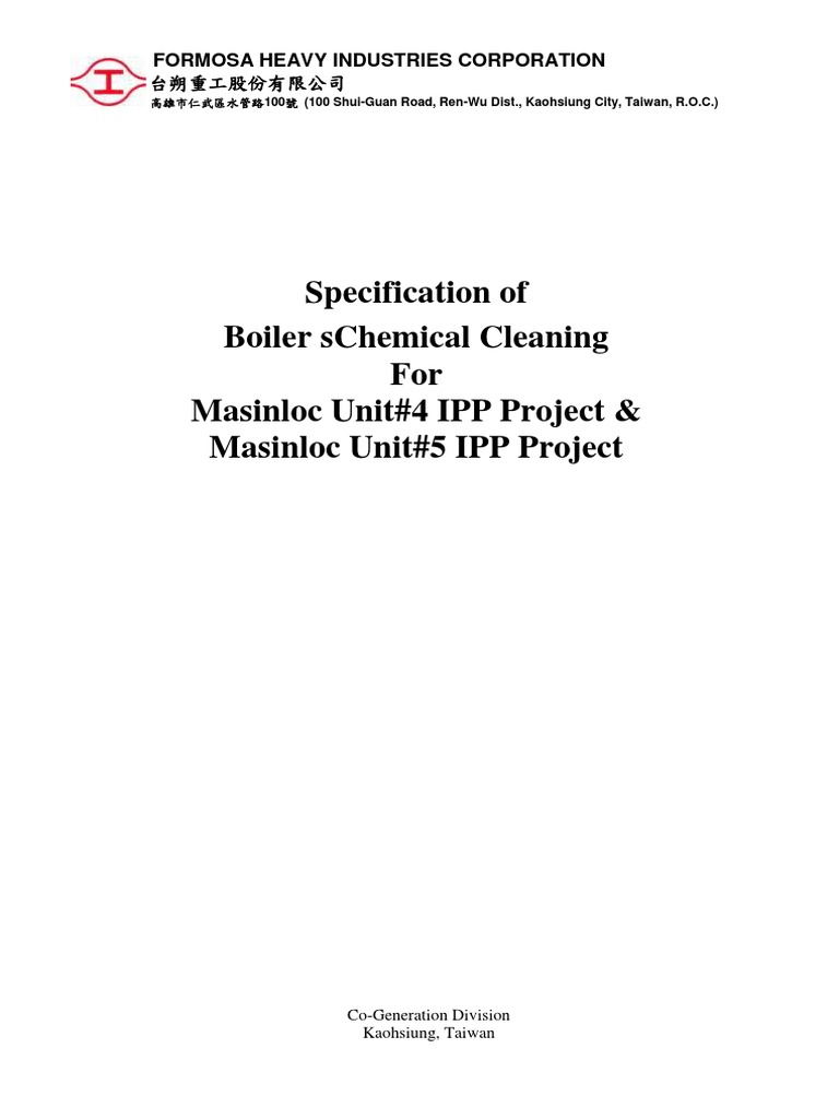 Chemical Cleaning Specification (MSL4) RA3 | PDF