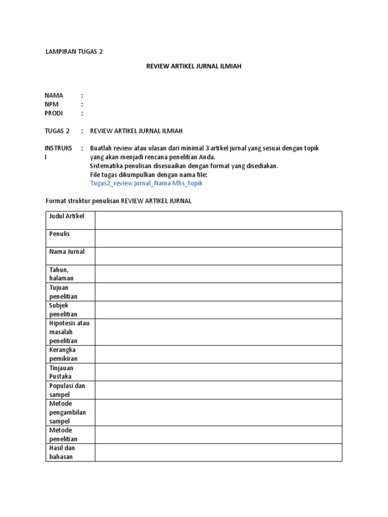Lampiran Tugas 2 - Review Jurnal | PDF