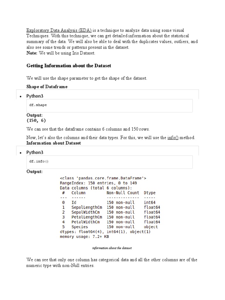 21 Exploratory Data Analysis Using Python Pdf Data Analysis Statistics