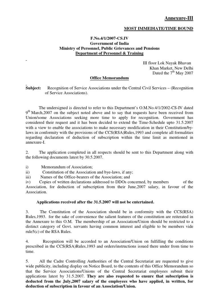 RSA Rules-Annex 3 | PDF | Committee | Constitution