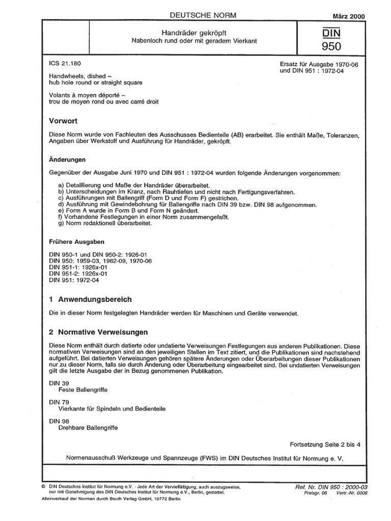 Din 950 2000-03 | PDF