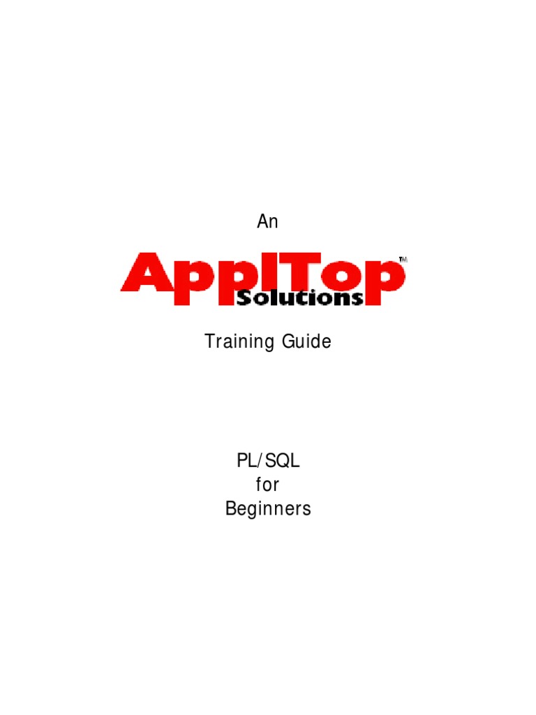 Plsql For Beginners Training Guide Pdf Control Flow Plsql