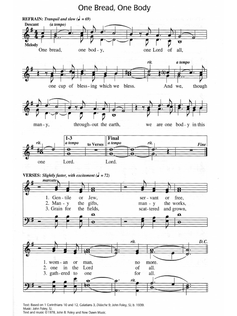 One Bread, One Body | PDF