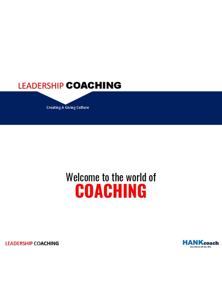 Hanky Khoo - Coaching Culture Handout | Download Free PDF | Leadership ...