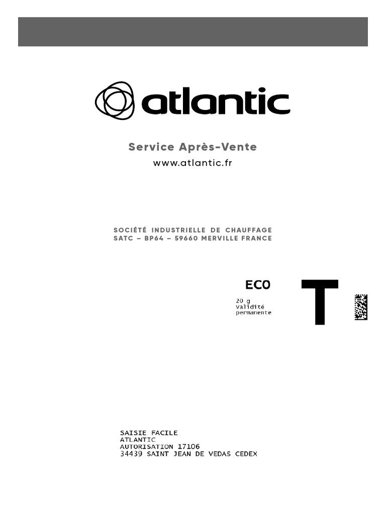 Atlantic Garantie 10 Ans