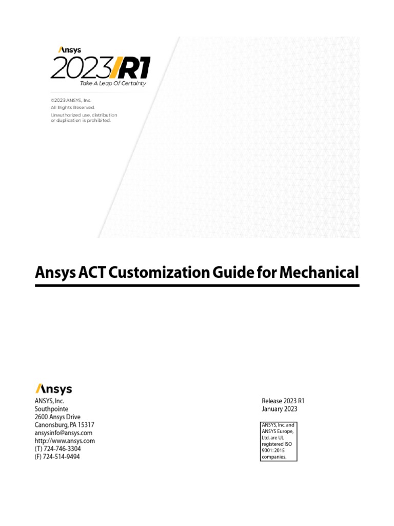 ACT Customization Guide For Mechanical | PDF