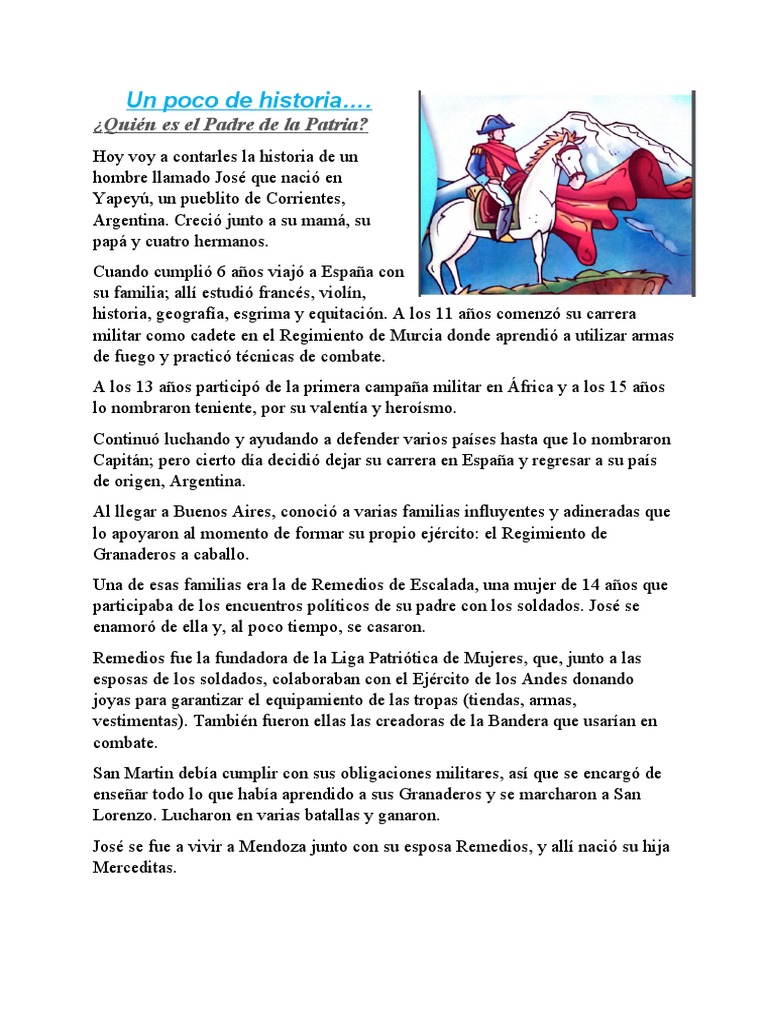 San Martin Historia | PDF | América del Sur | Militar