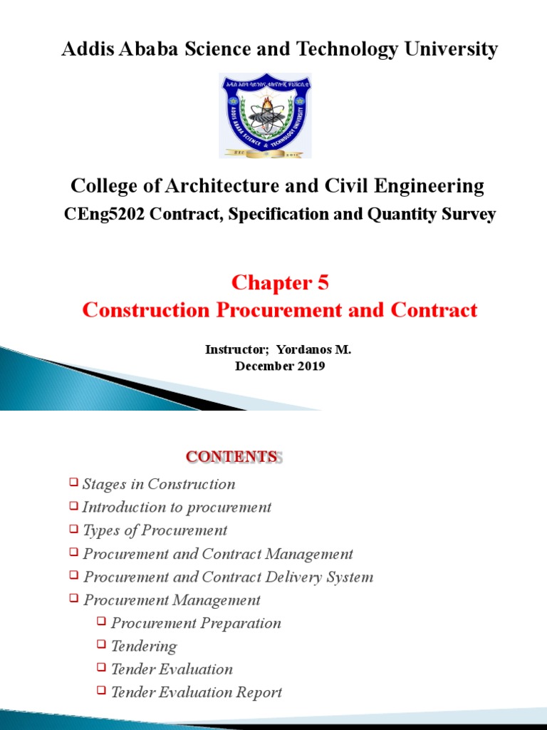 Chapter-5 Procurement and Contract | Download Free PDF | Procurement ...