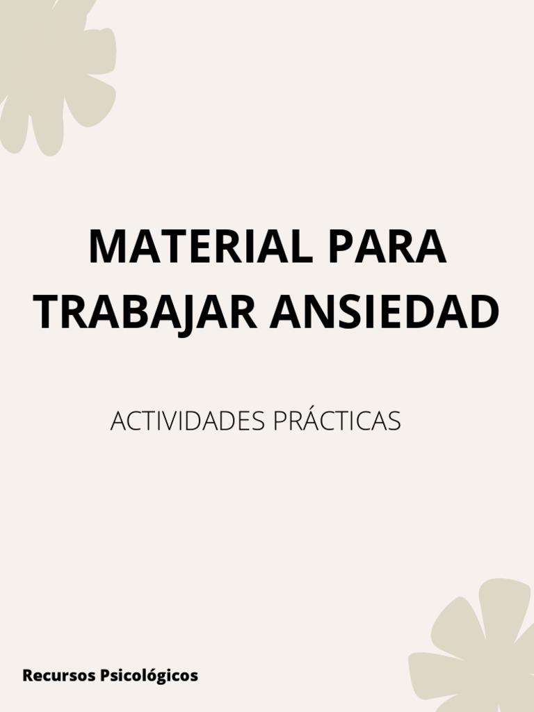 Recursos para Trabajar la Ansiedad | PDF