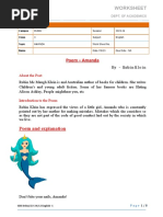 Class 10 English Poem 6 Amanda | PDF | Rhyme | Rapunzel