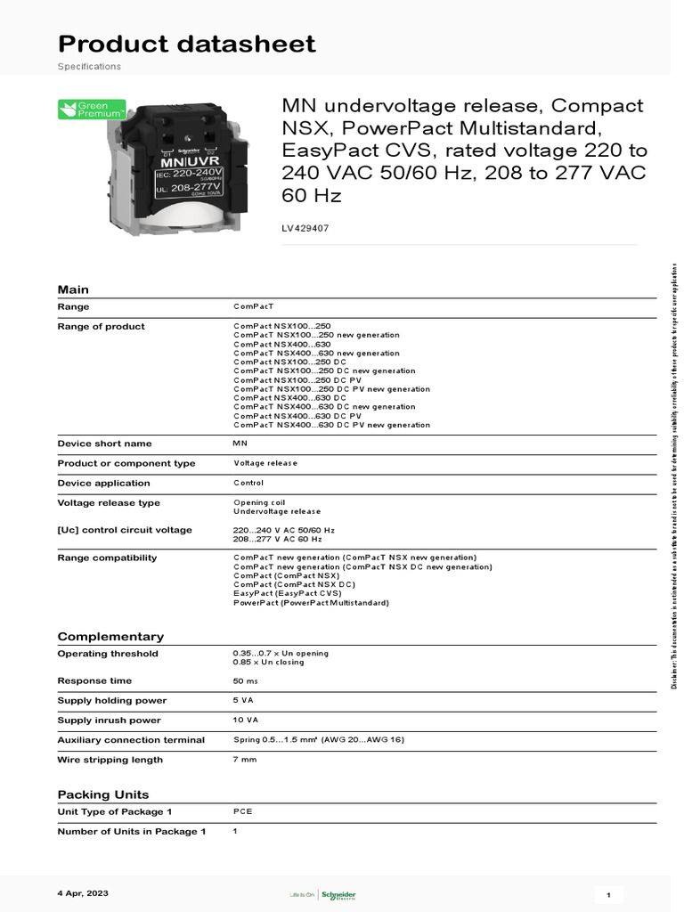 Compact NSX _630A_LV429407 | PDF