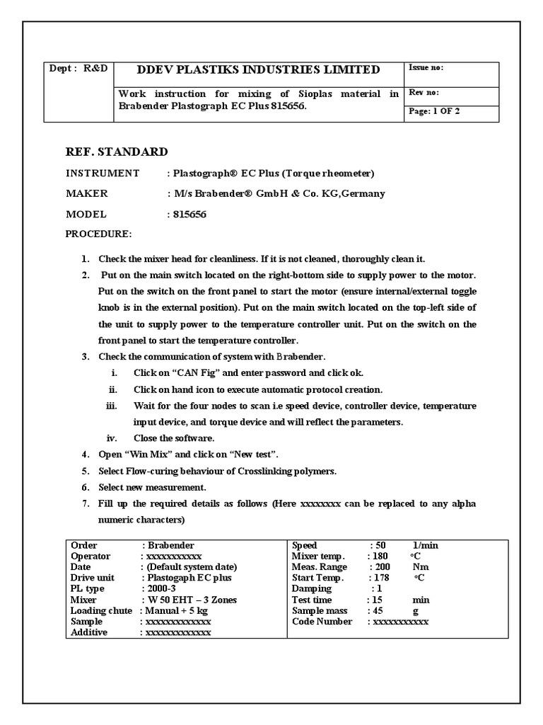 Brabender Plastograph | PDF | Switch | Computer Engineering
