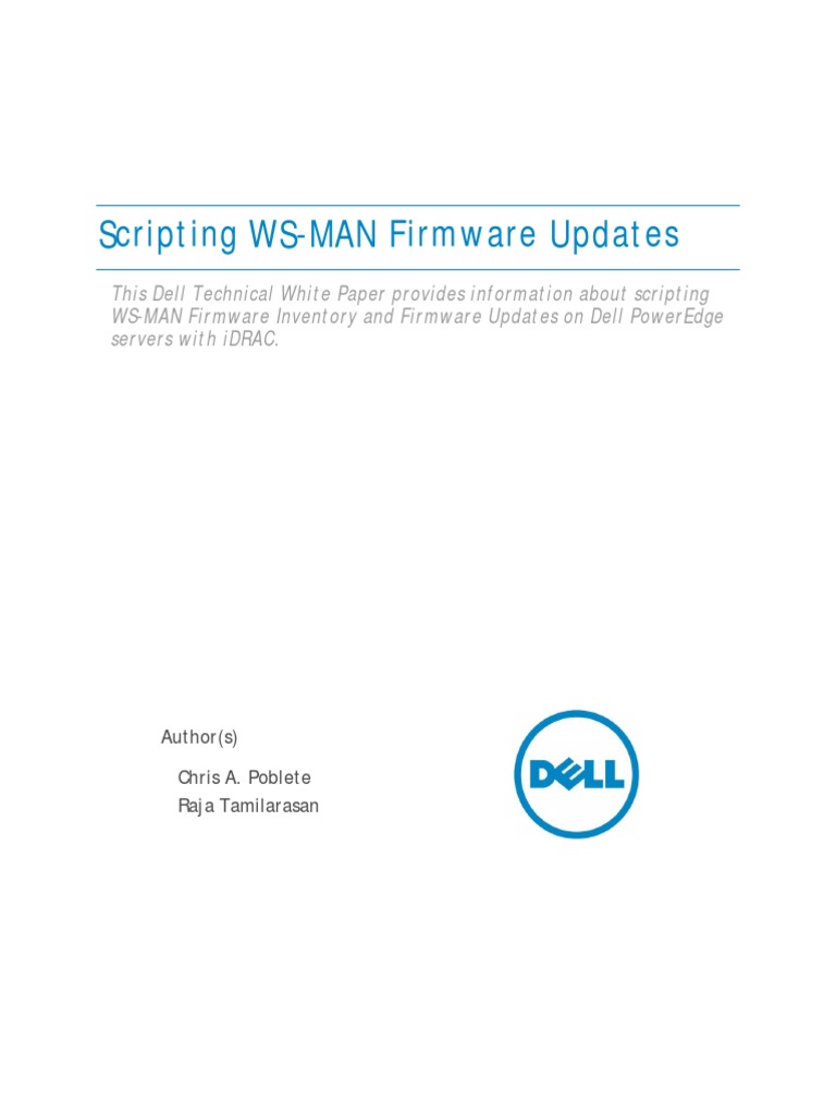 Lifecycle Controller Remote Firmware Update Scripting | Download Free ...