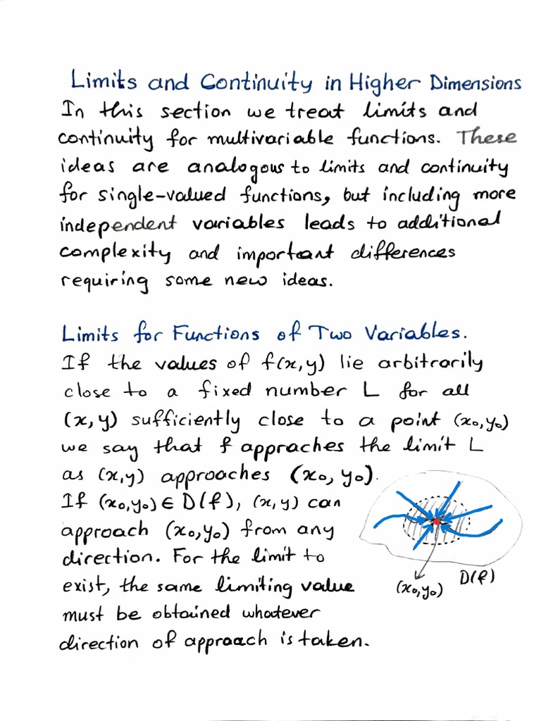Calculus 3 - Limit-Continuity | PDF