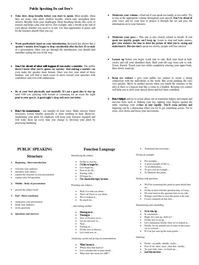 Public Speaking | PDF | Breathing