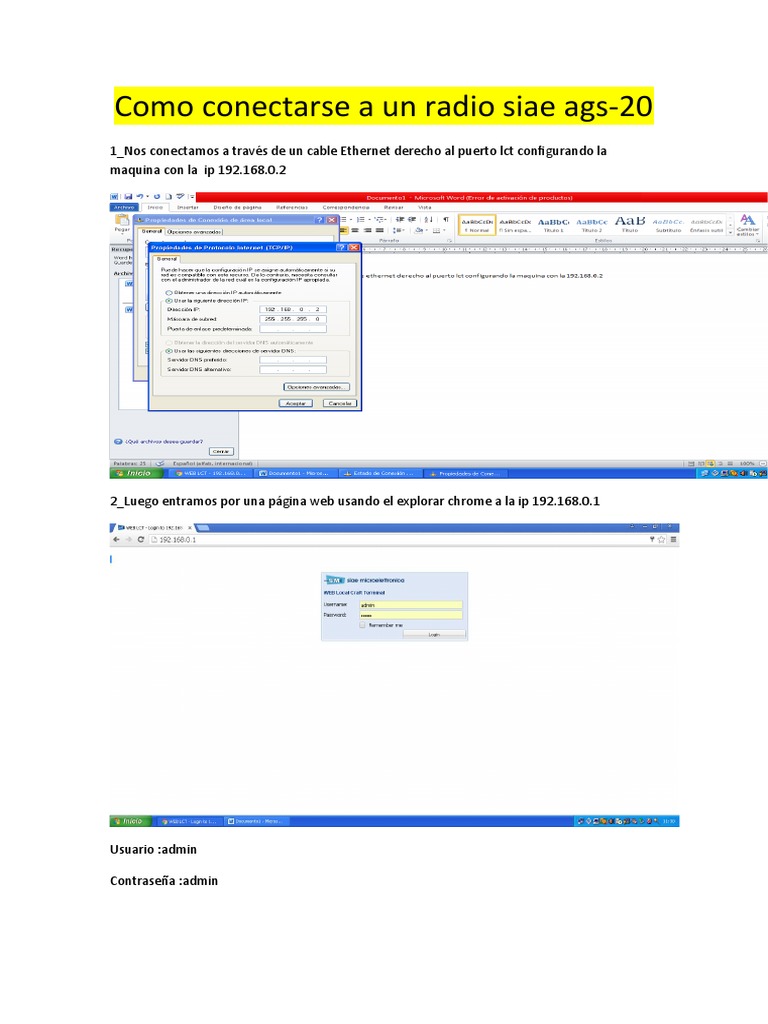 Conectarse A Un Radio Siae Ags 20 | PDF