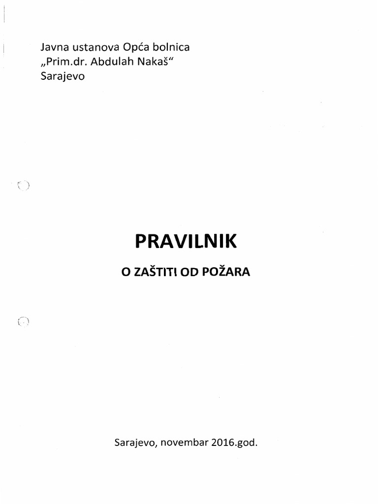Pravilnik o Zastiti Od Pozara | PDF