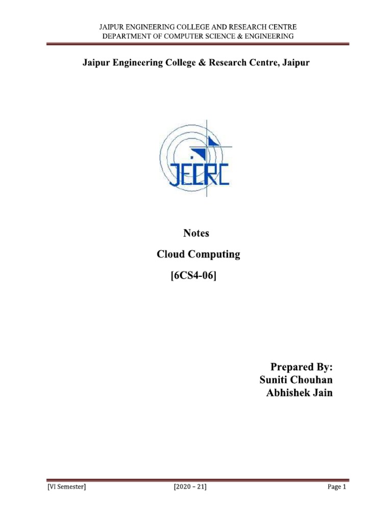 Cloud Computing Unit-1 | PDF