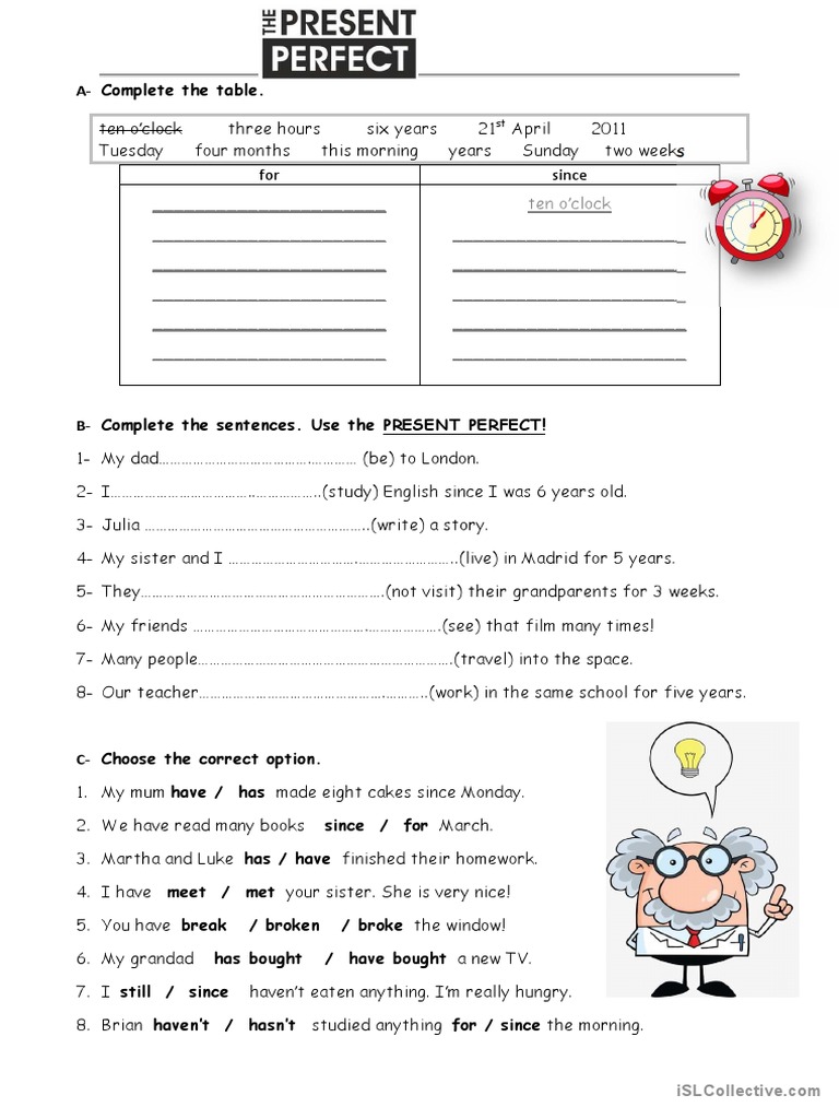 Present Perfect - A2 PRACTICE | PDF