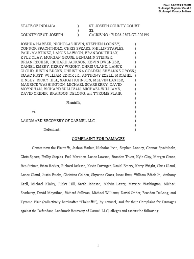 Amended Complaint For Damages | PDF