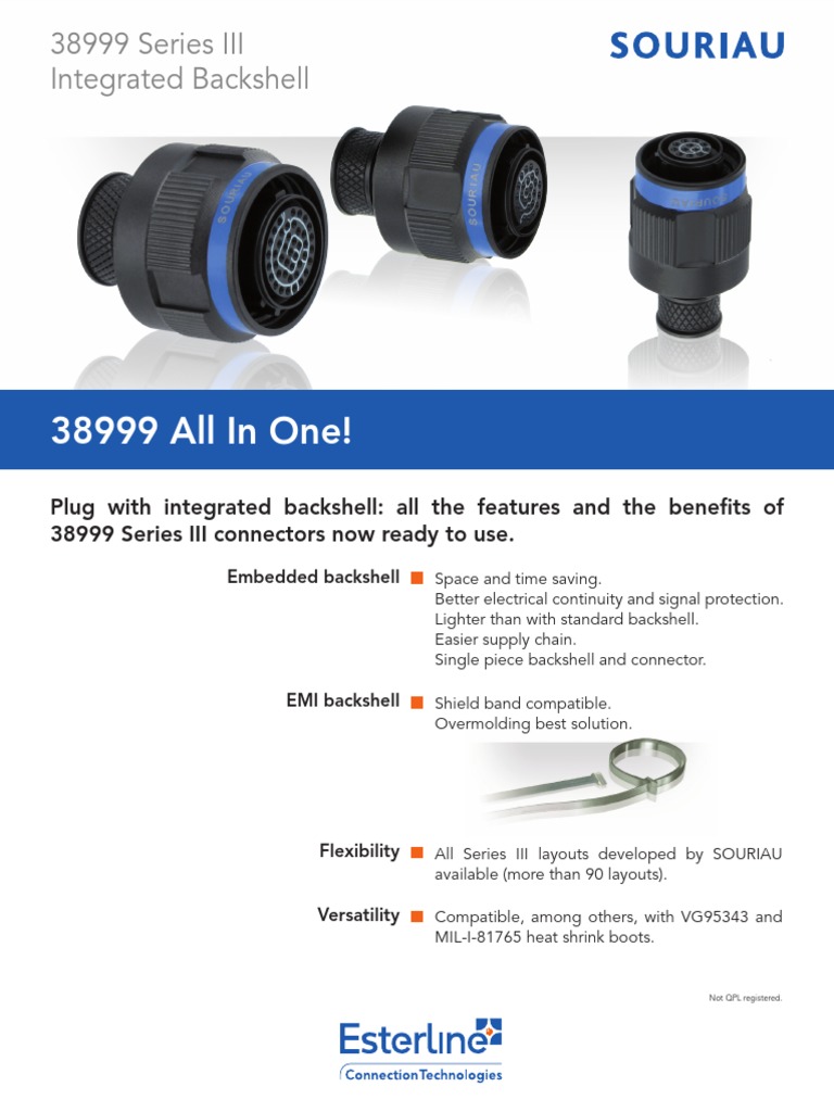 8D Integrated Backshell SOURIAU | PDF | Electrical Connector ...