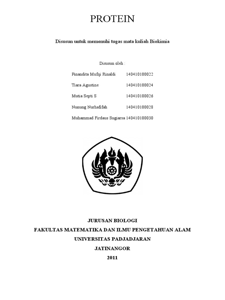 Cover Makalah Protein | PDF