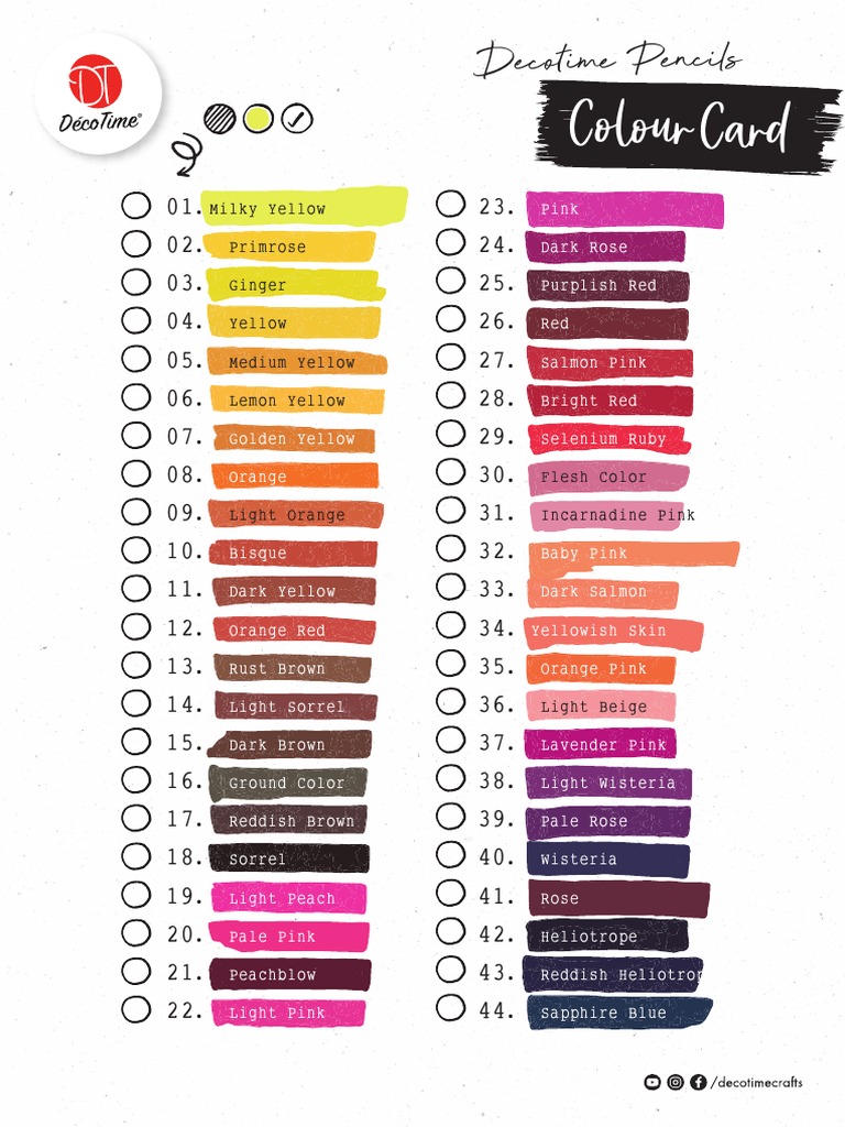 ColourCard Pencils | PDF