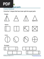 Fraction Matching Worksheet for K5 | PDF