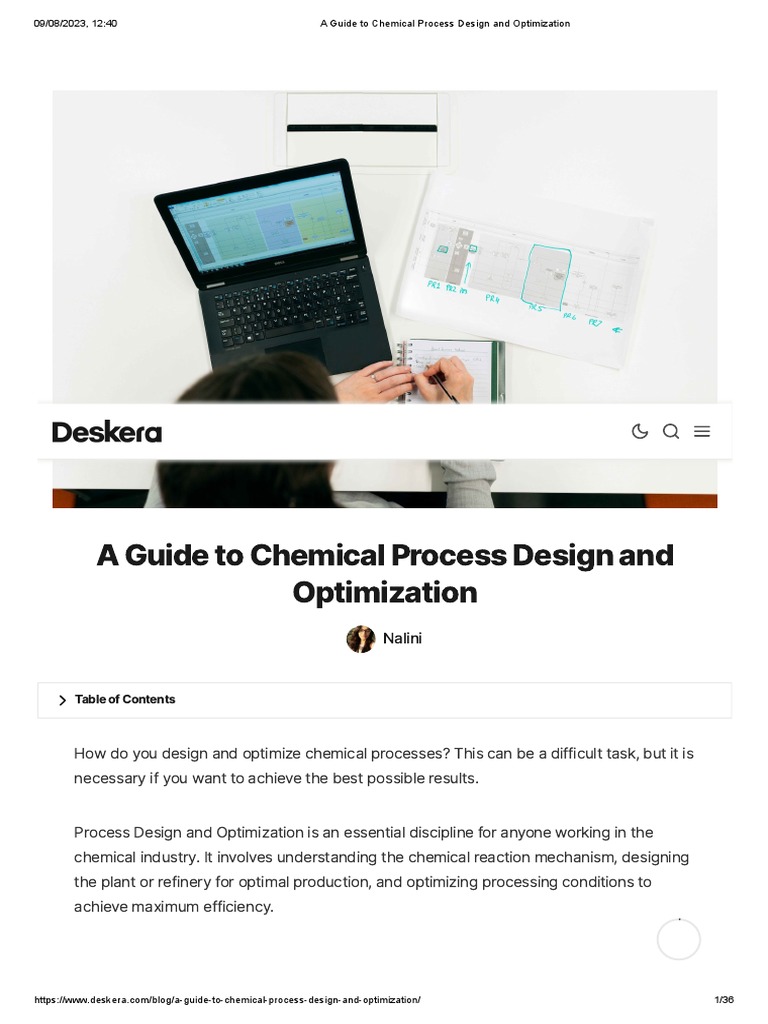 A Guide to Chemical Process Design and Optimization | PDF | Machine ...