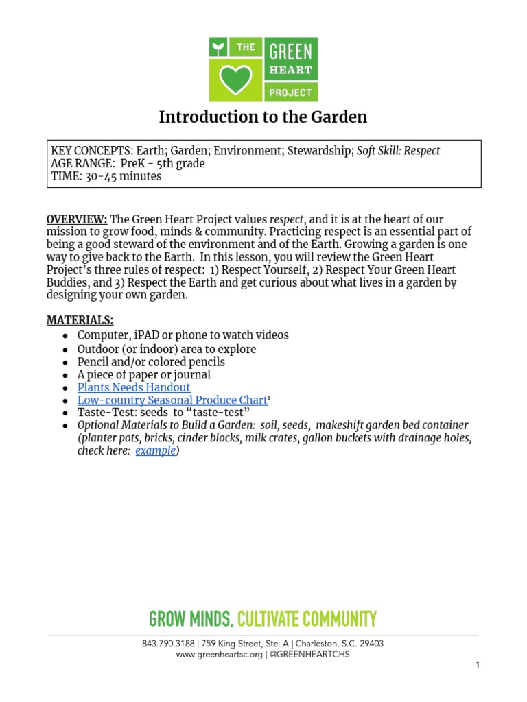 Introduction To The Garden | PDF