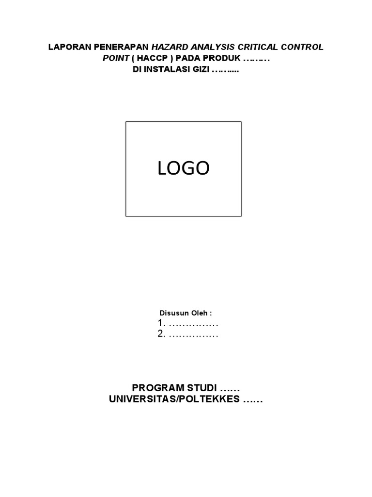 Format Laporan Haccp | PDF