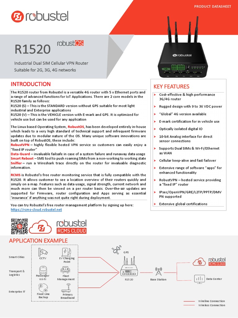RT056 DS R1520 V1.0.8 | PDF | Router (Computing) | Wi Fi