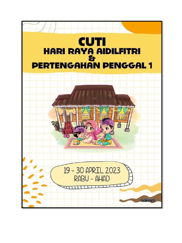 Cuti Sempena Hara Raya Aidilfitri Dan Cuti Sekolah Penggal 1 | PDF