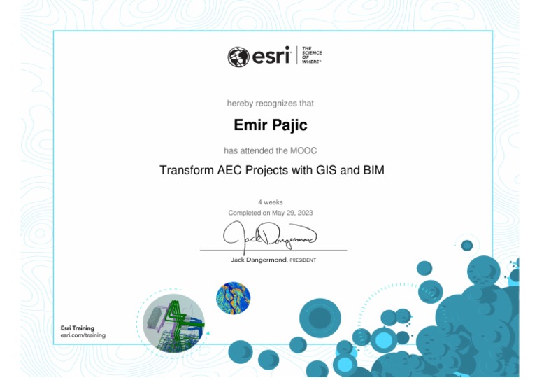 Transform AEC Projects With GIS and BIM - Certificate - 05292023 | PDF