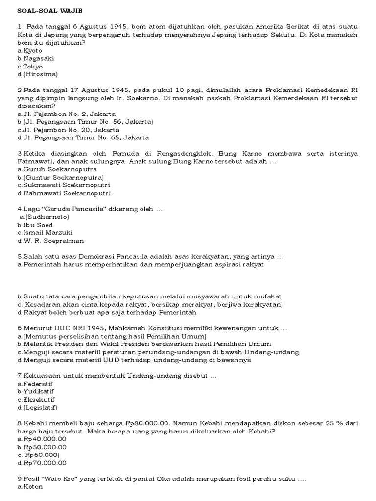 Soal Latihan LCC | PDF