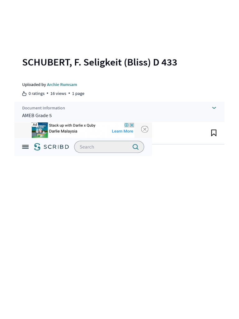 Schubert, F. Seligkeit (Bliss) D 433 - PDF | PDF | Scribd | Software