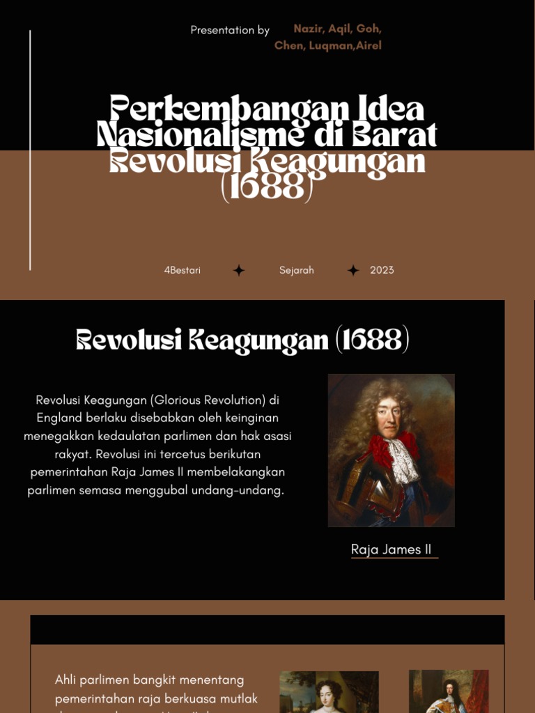 Perkembangan Idea Nasionalisme Di Barat (Revolusi Keagungan 1688) | PDF