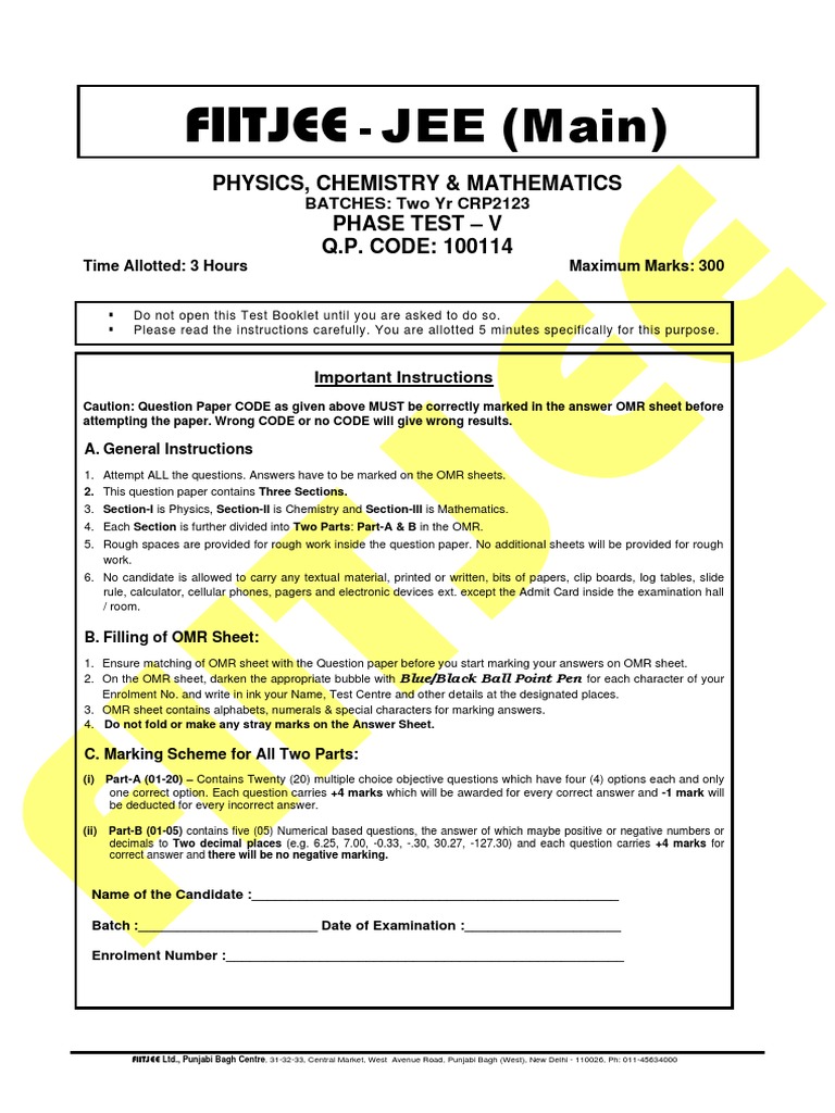 Two Yr CRP2123 - PT5 - Mains | PDF