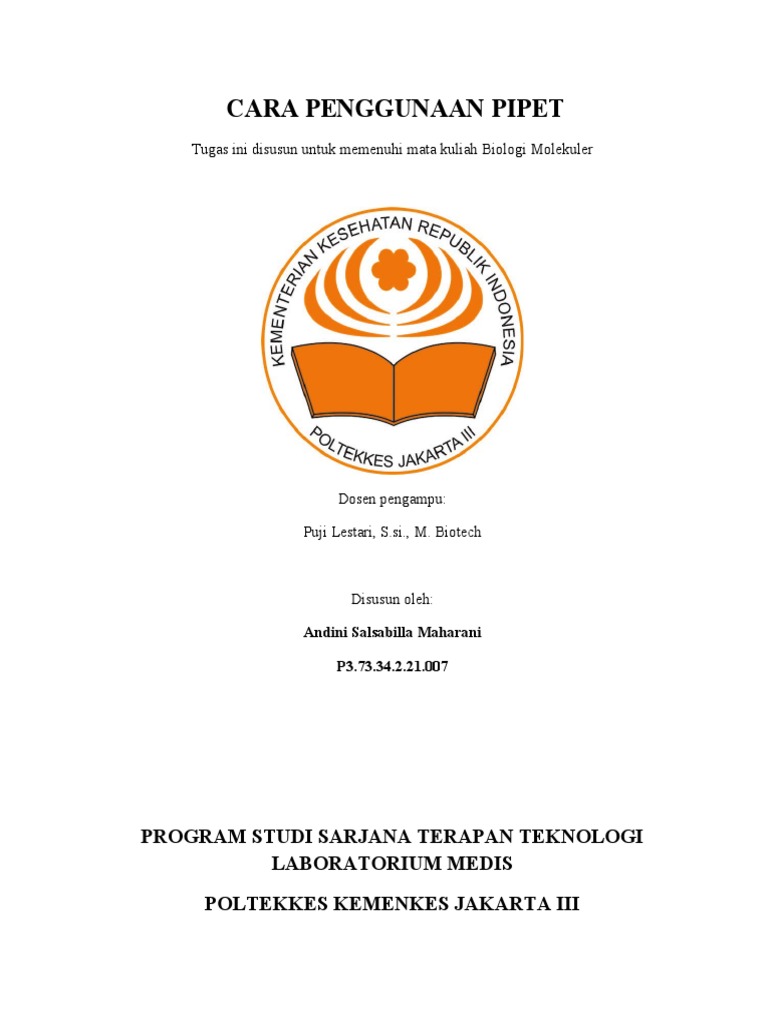 Cara Penggunaan Pipet | PDF