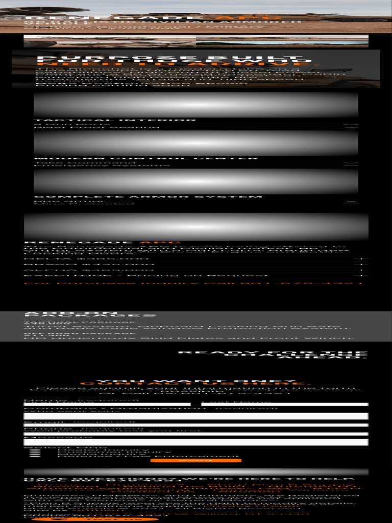 Renegade Civilian APC - Plan B Trucks | PDF