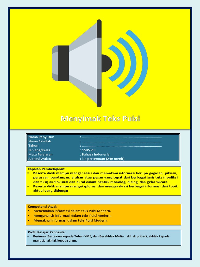 Bab 5 Modul Ajar Marbi Klas 8 Puisi Modern | PDF
