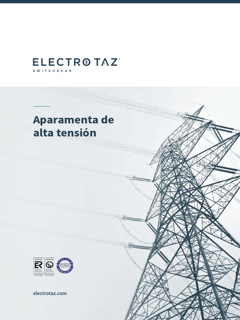 Aparamenta Alta Tension Folleto Electro Taz | PDF