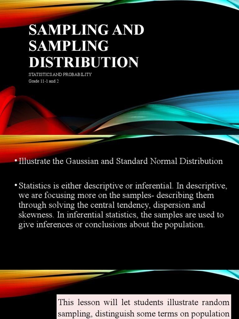 GRADE 11 - Sampling and Sampling Distribution | PDF