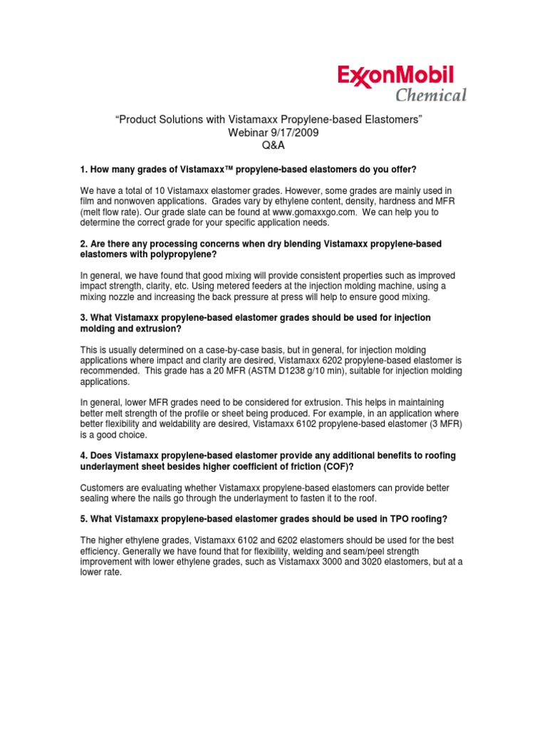 ExxonMobil Product-Solutions Q&A | PDF