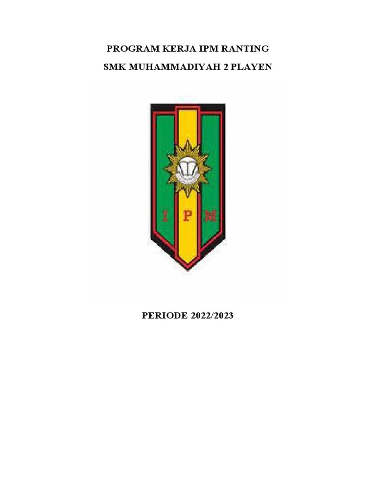 Program Kerja Ipm SMK Muhammadiyah 2 Playen-1 | PDF | Karier & Perkembangan
