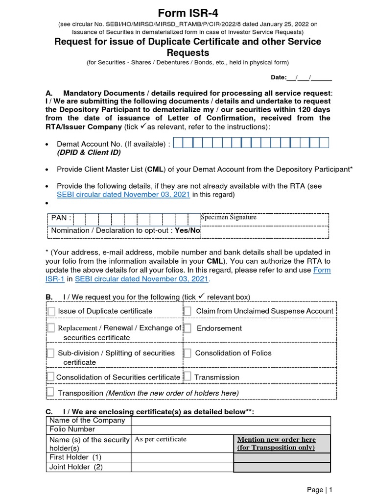 Mirfan14 - Form ISR-4 | PDF