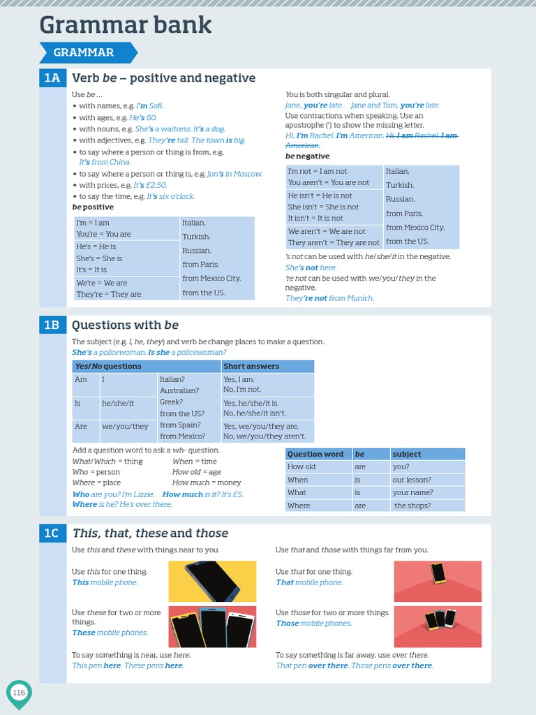 Grammar Bank: A2-B1 Overview | PDF | Plural | Question