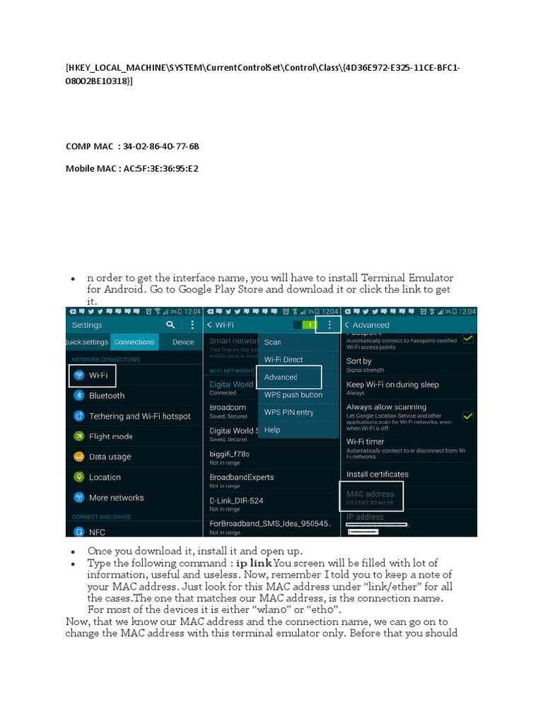Hkey Local Machine/System/Currentcontrolset/Control/Class | PDF