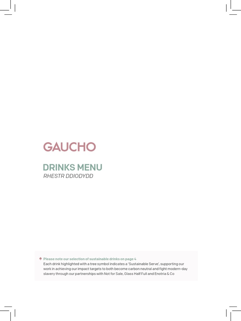 Gaucho Drinks Menu A5 CARDIFF 0723 | PDF | Whisky | Drink